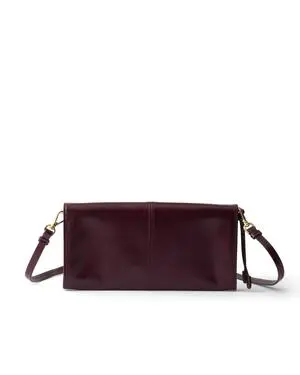 Prada Leather Wallet With Shoulder Strap