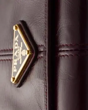 Prada Leather Wallet With Shoulder Strap