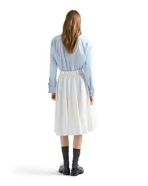Prada Chino Midi-skirt With Zipper