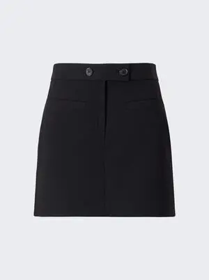 COURRÃ¨GES Courrèges Tailored Mini Skirt With Embroidered Logo - Black