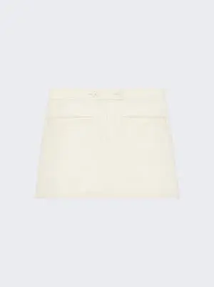 COURRÃ¨GES Courrèges Tailored Mini Skirt With Embroidered Logo - White