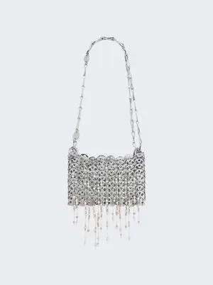Rabanne 1969 Nano Bag With Pearl Pringes Silver - A