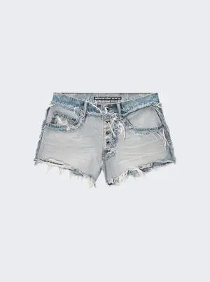 Alexander Wang Inverted Bleach Denim Shorts