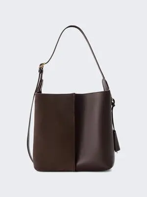 Loewe Medium Calfskin And Suede Bilbao Bucket Bag - Brown