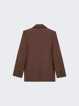 Saint Laurent Double Breasted Jacket Chocolat