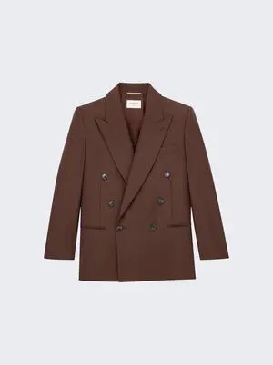 Saint Laurent Double Breasted Jacket - Brown