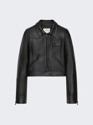 COURREGES Reedition Leather Jacket - Black
