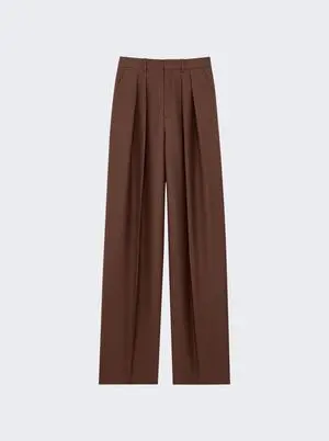 Saint Laurent Wide Leg Pants Chocolat - Brown