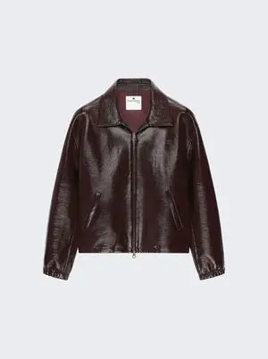 COURREGES Vinyl Bomber Jacket Burnt - Red