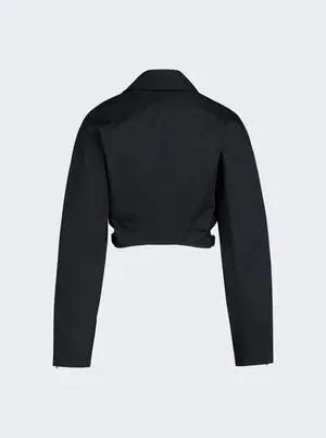ALAÃA Cropped Biker Cotton Poplin