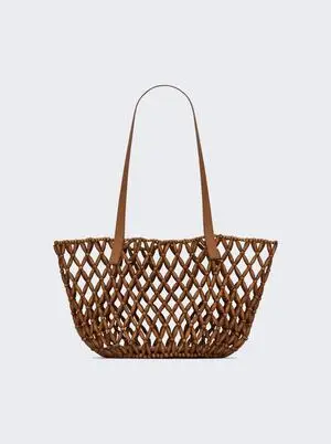 Saint Laurent Panier Small Beaded Basket Tote