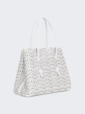 Alaïa Mina 37 Bag In Vienne Wave Calfskin - White