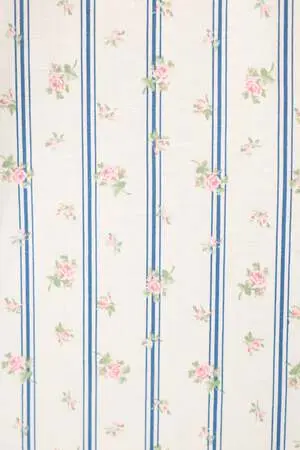 PJ Salvage Cotton Jersey Stripes & Blooms Cropped Pajama Set
