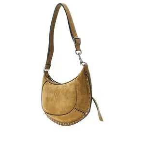 Isabel Marant Étoile Suede Leather Oskan Moon Bag - Beige