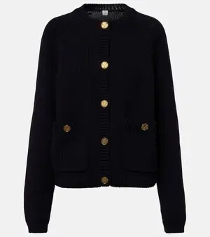 TOTEME Cotton Cardigan - Black