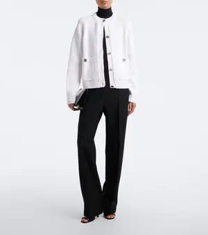 TOTEME Cotton Cardigan With Hammered Buttons - White