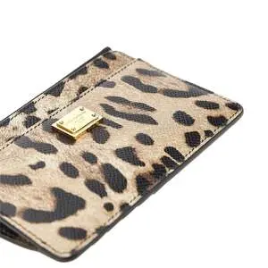Dolce & Gabbana Leopard-print Leather Cardholder Pouch