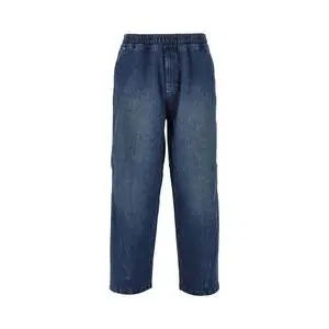 Emporio Armani Stretch Denim Loose Fit Pants - Blue