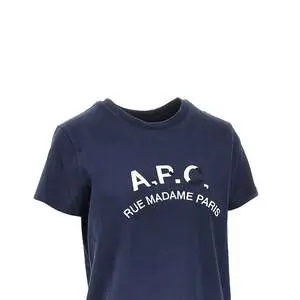 A.p.c. Cotton Jersey T-shirt With Vintage Effect Logo Embroidery