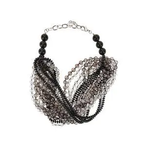 Emporio Armani Faceted Beads Multi-strand Necklace - Black