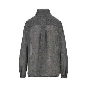 Emporio Armani Check Print Satin Shirt
