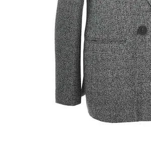 Emporio Armani Double-breasted Shawl Collar Jacket In Mouliné Fabric