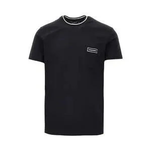 Dolce & Gabbana T-shirt With Pocket And Logo Patch - Black