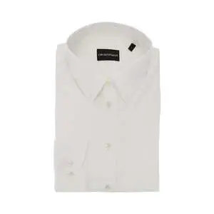 Emporio Armani Cotton-blend Technical Poplin Hirt - White