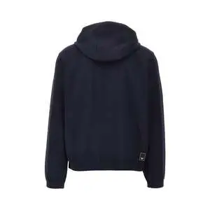 Emporio Armani Piquet Jersey Hoodie With Embroidered Eagle Logo