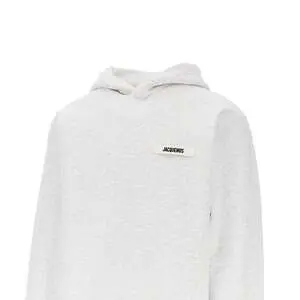 Jacquemus Fleece-back Hoodie With Gros Grain Logo Label