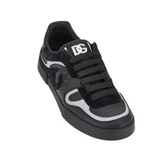 Dolce & Gabbana Portofino Leather Sneakers - Black