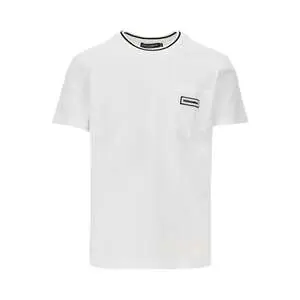Dolce & Gabbana T-shirt With Pocket And Logo Patch - White