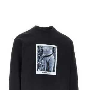 Emporio Armani Crewneck Sweatshirt With Graphic Logo Print