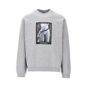 Emporio Armani Logo Print Crewneck Sweatshirt An - Grey