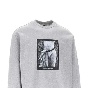 Emporio Armani Logo Print Crewneck Sweatshirt
