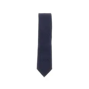 Emporio Armani Silk Jacquard Logo Necktie - Blue