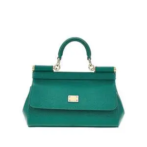 Dolce & Gabbana Dauphine Leather Mini 'sicily' Bag - Green