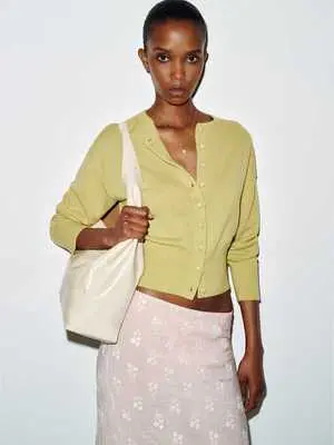 REFORMATION Ronnie Cashmere Cardigan - Green