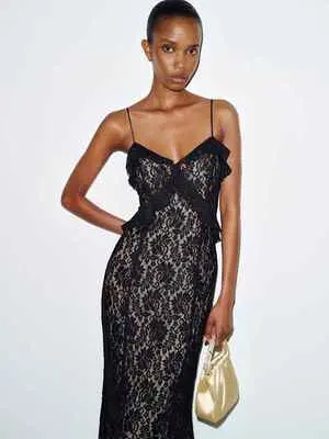 REFORMATION Maricela Lace Midi Dress