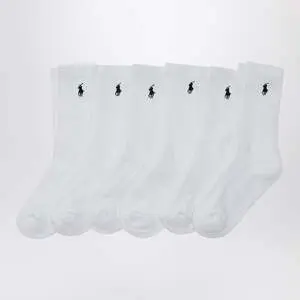 Polo Ralph Lauren Set Of Three Socks With Logo - White