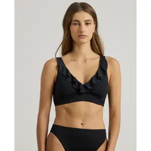 Ralph Lauren Ruffle-trim V-neck Bikini Top