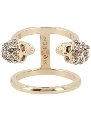 Alexander McQueen Anello Skull Ring - Gold