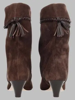 Isabel Marant Étoile Dalby" Suede Ankle Boots With Braided Detail - Brown