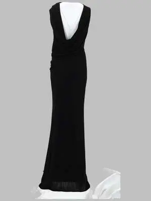 TOM FORD Crepe Draped Evening Dress - Black