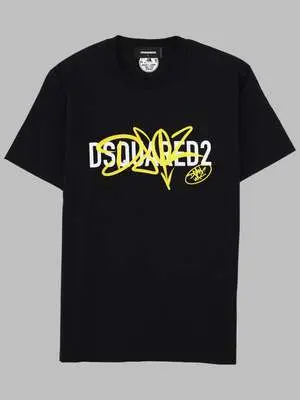 Dsquared2 T-shirt Con Stampa E Logo - Black