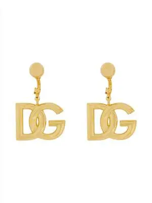 Dolce & Gabbana Orecchini Con Logo Dg - Gold