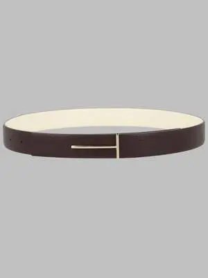 TOM FORD Leather Belt With Buckle - Brown