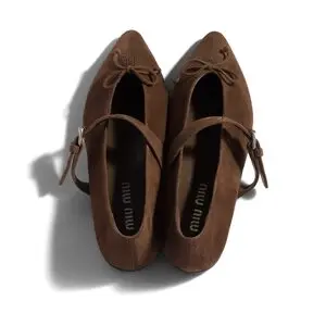 Miu Miu Suede Ballerinas