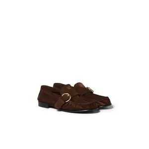 Miu Miu Suede Loafers With Buckle