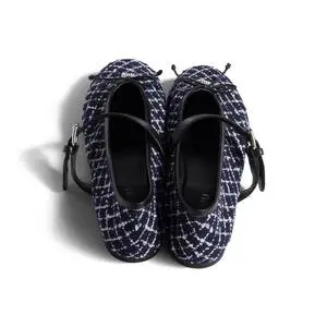 Miu Miu Tweed Check Ballerinas
